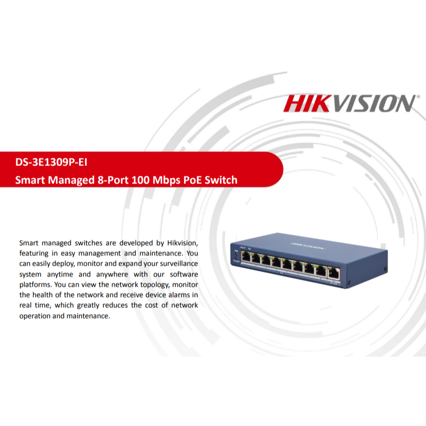 Jual DS-3E1309P-EI Smart Managed 8-Port 100 Mbps PoE Switch hikvision | Shopee Indonesia