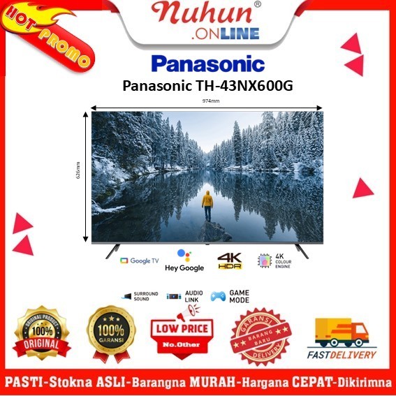 Jual Panasonic TH-43NX600G 4K LED Google TV [43 Inch] | Shopee Indonesia