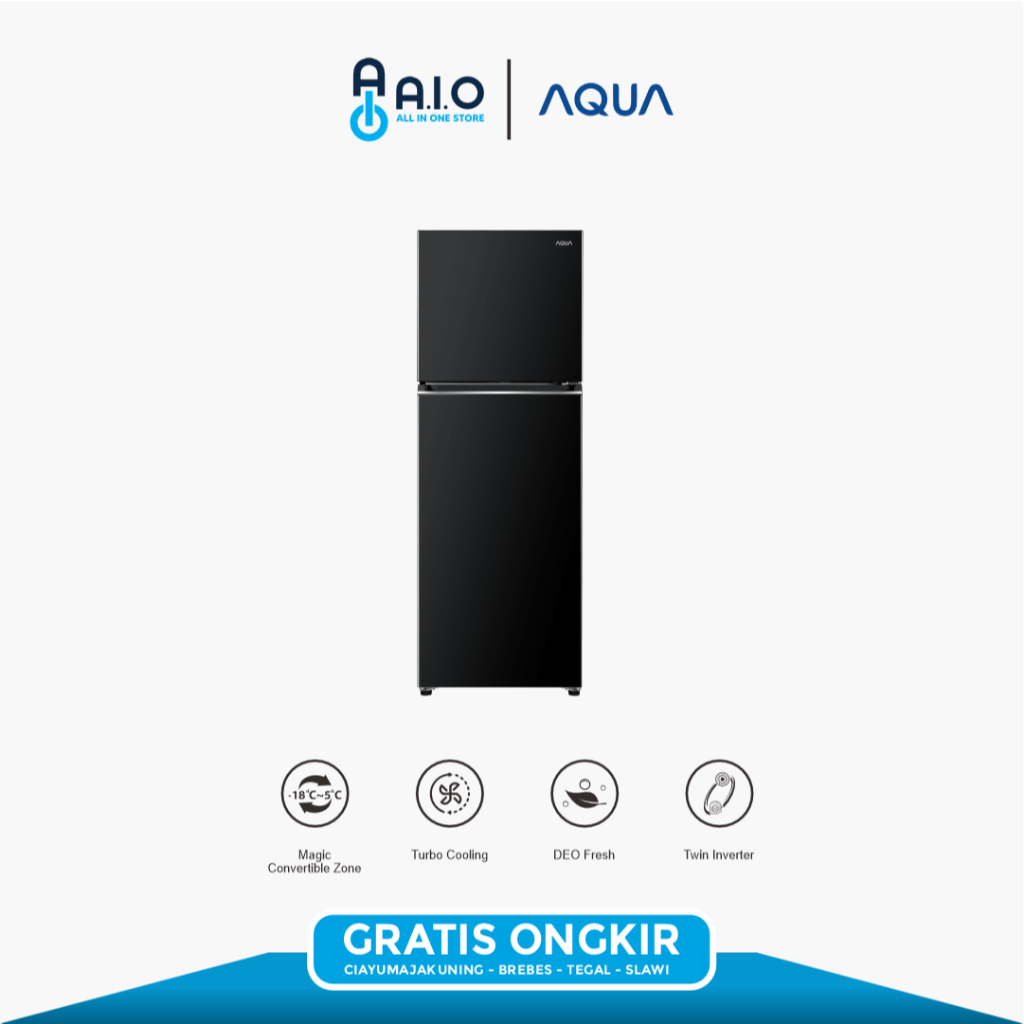 Jual AQUA - KULKAS 2 PINTU INVERTER 225 L - AQR-DTM285RAP(FB) | Shopee Indonesia