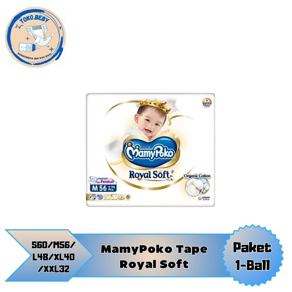 Jual Mamy Poko Royal Soft Perekat S60/M56/L48/XL40/XXL32/toko.beby ...