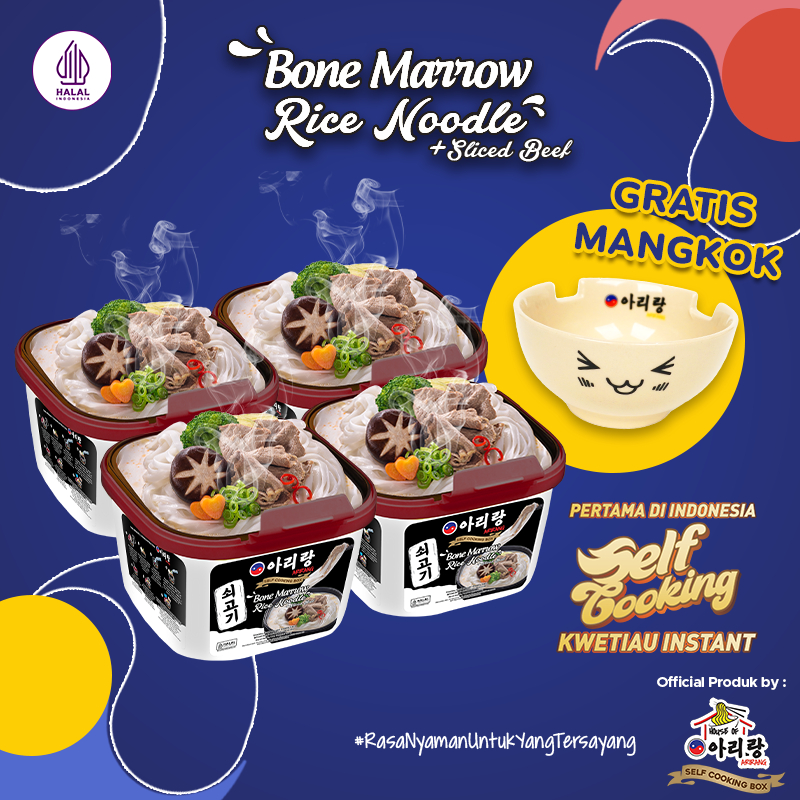 Jual 4 Pcs Arirang Self Cooking Box Bone Marrow + Sliced Beef 160g ...