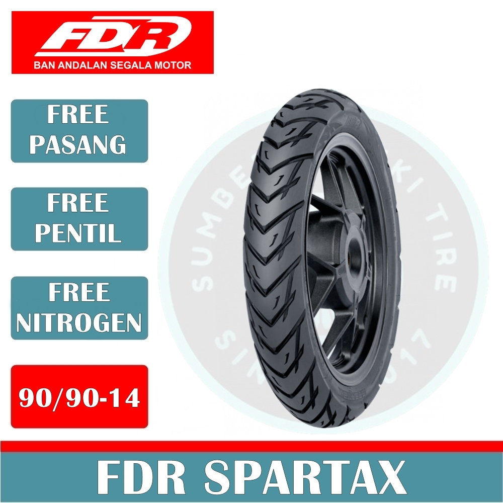 Jual Ban Motor FDR Spartax 90/90-14 Tubeless Ban Motor Matic Ring 14 ...