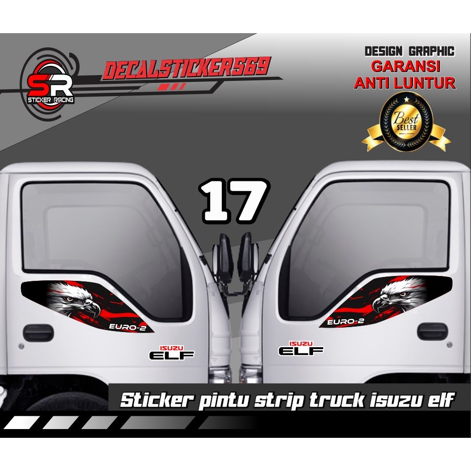 Jual Stiker+emblem set isuzu elf nkr 71 macan / Stiker emblem Elf ...