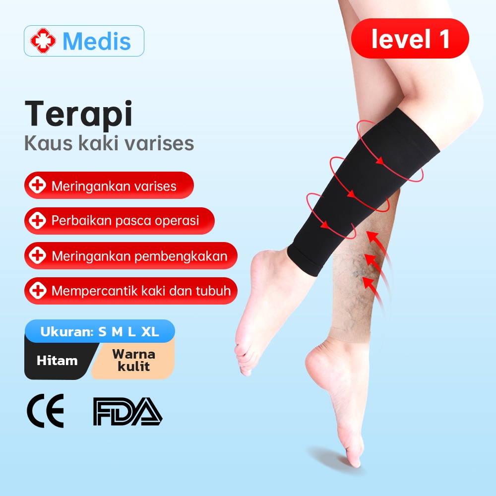 Jual 【COD】Stoking Varises Kelas 1 Stocking Kompresi Untuk Kaki Bengkak ...