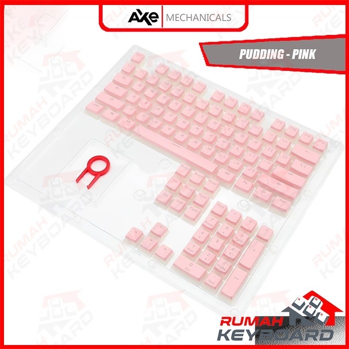 Jual KEYCAP - KEYCAPS - OEM - PUDDING PINK - PBT - RGB - SEE THROUGH ...