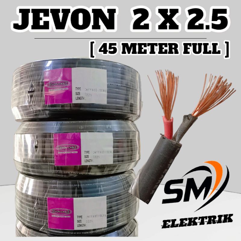 Jual Kabel listrik,pompa, audio ( DLL) ,JEVON 2X2.5mm [ 45meter full ...