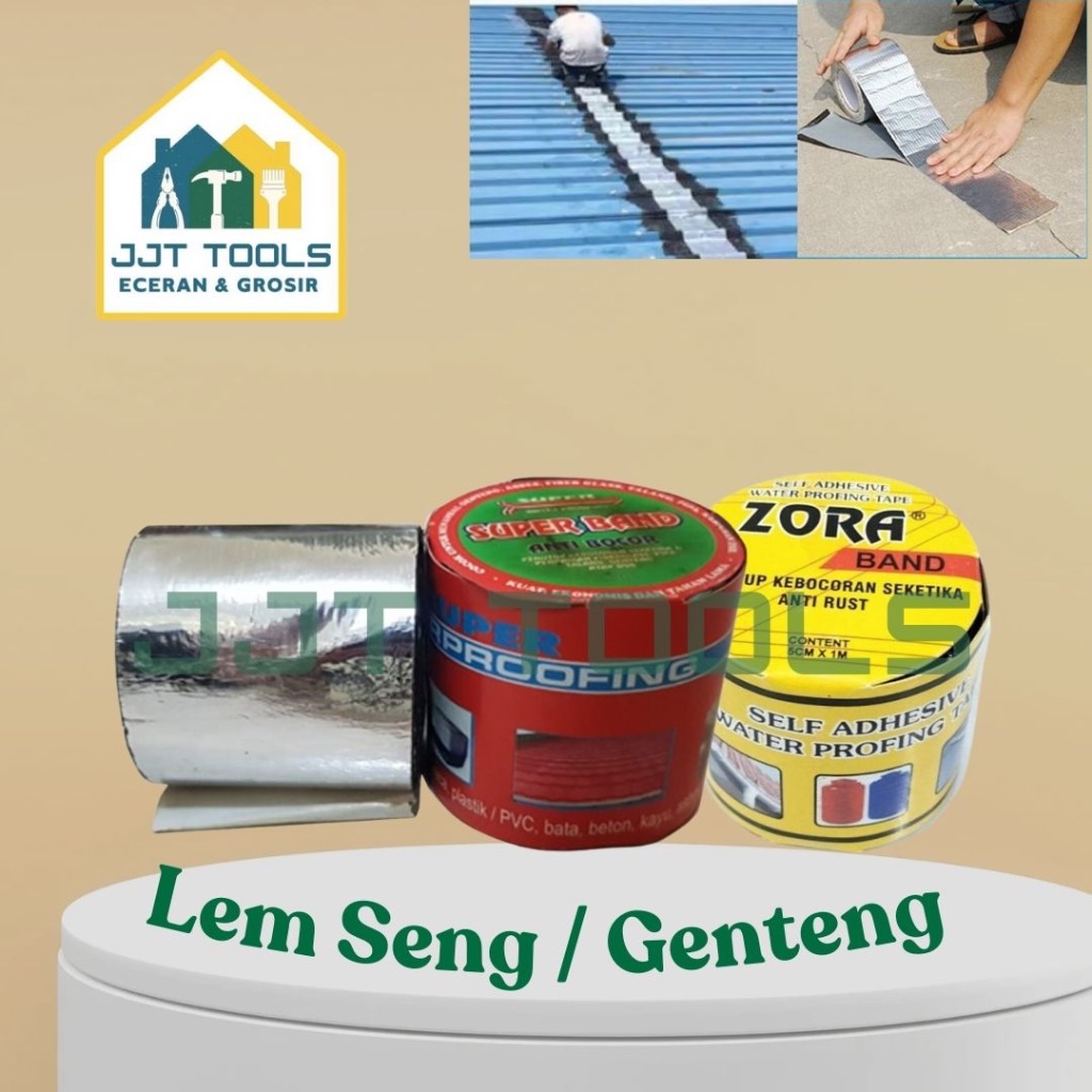 Jual lem seng / atap / genteng 5cmX1m murah! merk super/zora | Shopee ...