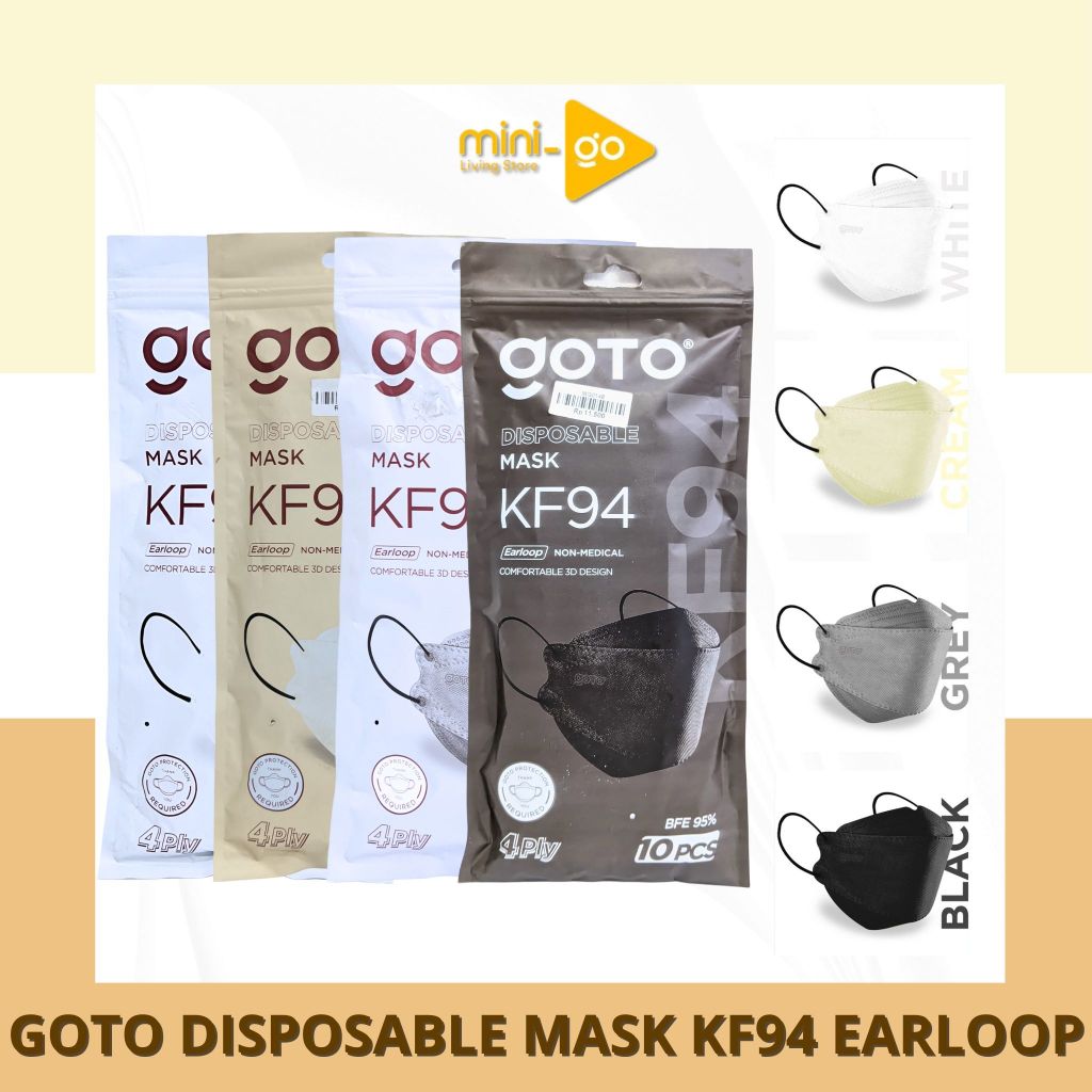 Jual GOTO DISPOSABLE MASK KF94/MASKER KF94/MASKER MEDIS/Earloop Face ...