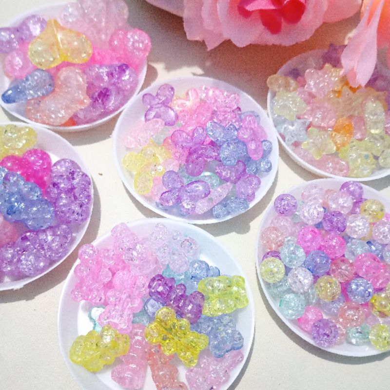 Jual Manik Pecah Retak Bintang Love Bear Bulat (10gr) | Shopee Indonesia