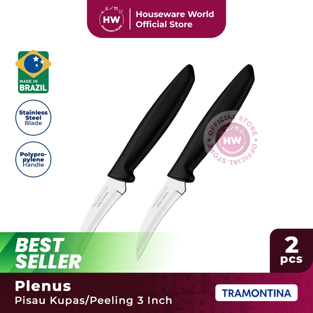 Jual TRAMONTINA Pisau Kupas/Peeling Knife Plenus 3 Inch - 2pcs | Shopee Indonesia