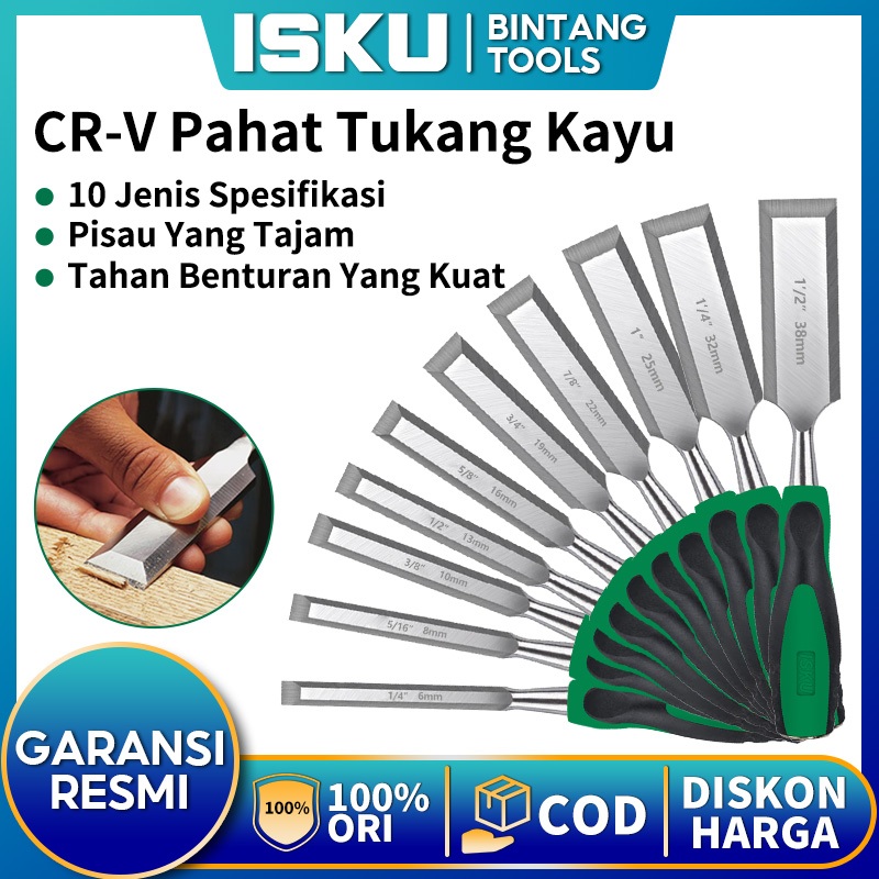 Jual ISKU Pahat Kayu Alat Ukir Kayu Wood Chisel Tools Wood Working 1 ...