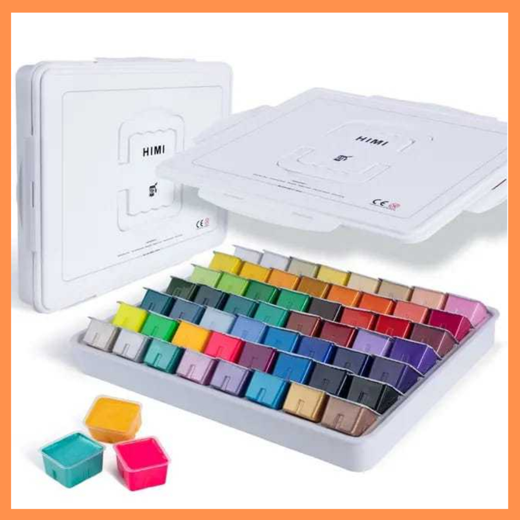 Jual HIMI Cat Gouache paint 56 warna 30 gr | Shopee Indonesia