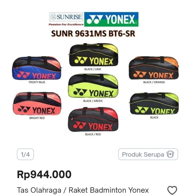 Jual TAS/RANSEL BADMINTON YONEX MURAH | Shopee Indonesia