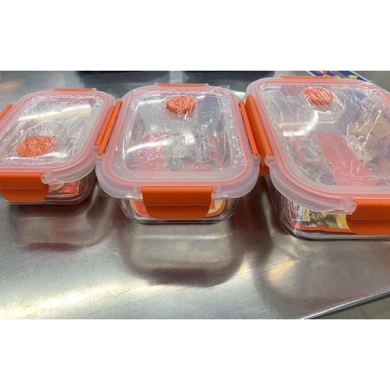 Jual Tempat Makan Glass Food Container Indomaret ukuran 1040ml | Shopee ...