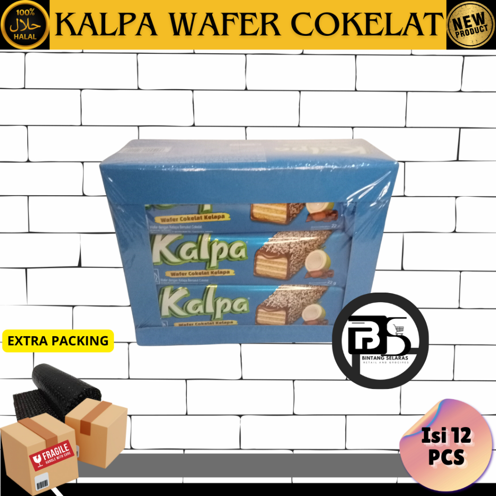 Jual KALPA WAFER COKLAT KELAPA 1 BOX ISI 12 PCS | Shopee Indonesia