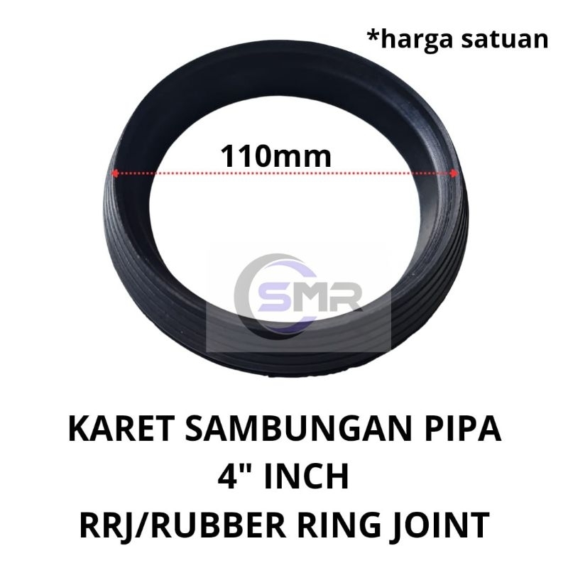 Jual KARET SAMBUNG PIPA 4 inch RRJ(RUBBER RING JOINT) PVC.110MM ...