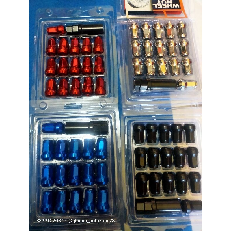 Jual baut roda variasi mur baut velg ukuran 12 x 1.5 velg lubang 4 1set ...