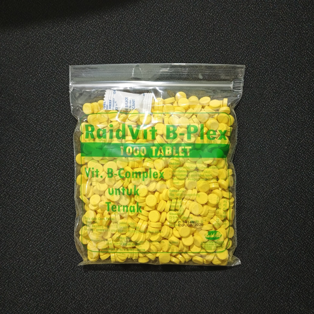Jual Raidvit Bplex isi 1000 tablet vitamin b kompleks untuk ternak ...