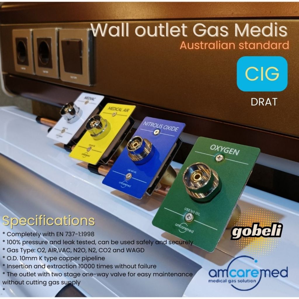 Jual CIG Wall Outlet Oxygen Australian Standard - Outlet Gas Medis ...