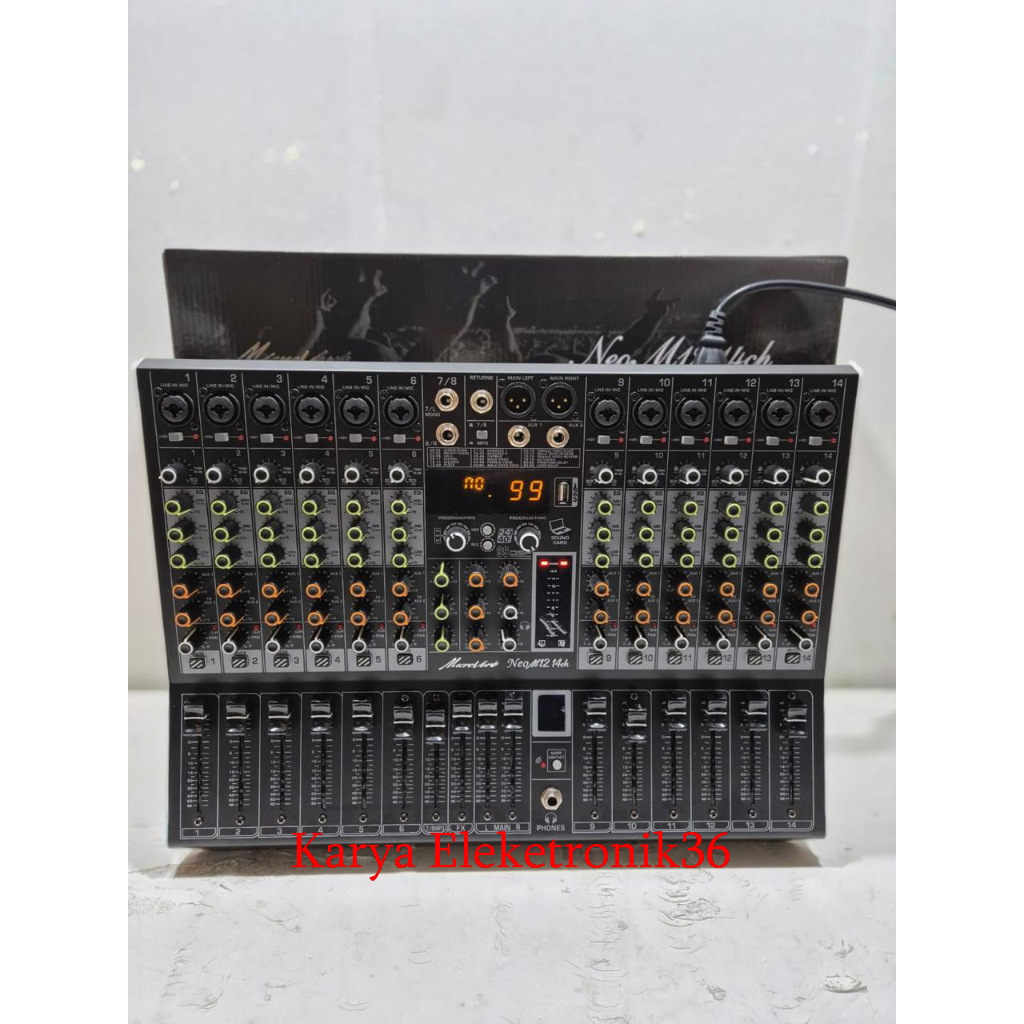 Jual MIXER MICROVERB NEO M12 / NEOM12 MIXER 14 CHANNEL WITH SOUNDCARD ...