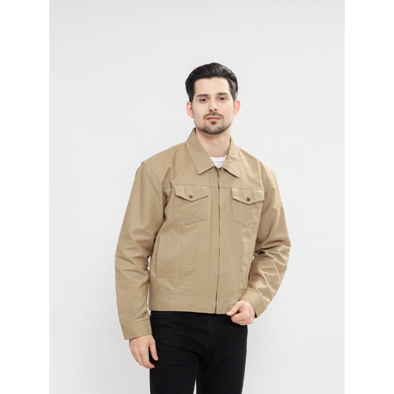 Jual Trucker Jaket boxy canvas | Shopee Indonesia