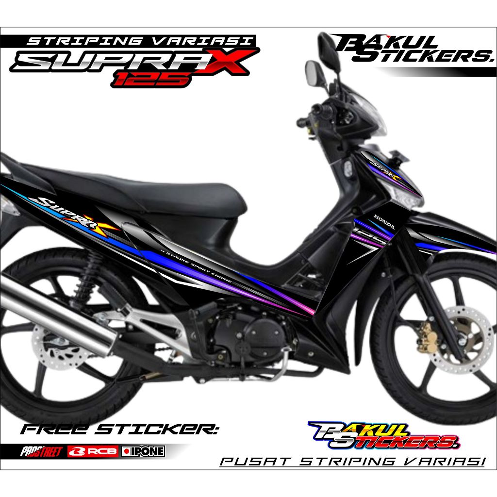 Jual STRIPING VARIASI HONDA SUPRA X 125 OLD / STIKER LIST MOTOR HONDA ...