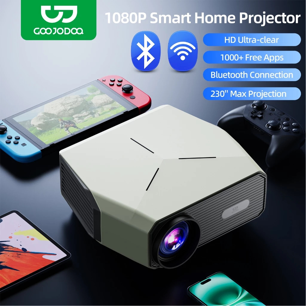 Jual GOOJODOQ Proyector profesional HD/Proyektor Portable Smart TV ...