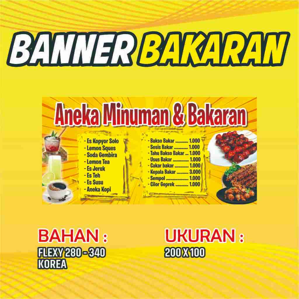 Jual Spanduk Banner Bakaran/ Banner Bakaran/ Free Desain/ Spanduk ...