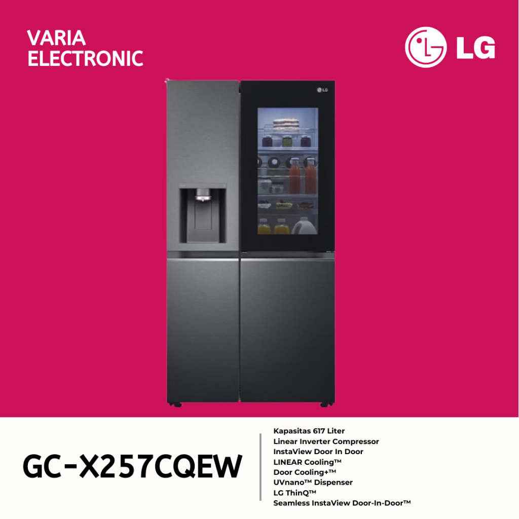 Jual Kulkas Side By Side LG GC-X257CQEW Kapasitas 635 Liter | Shopee Indonesia