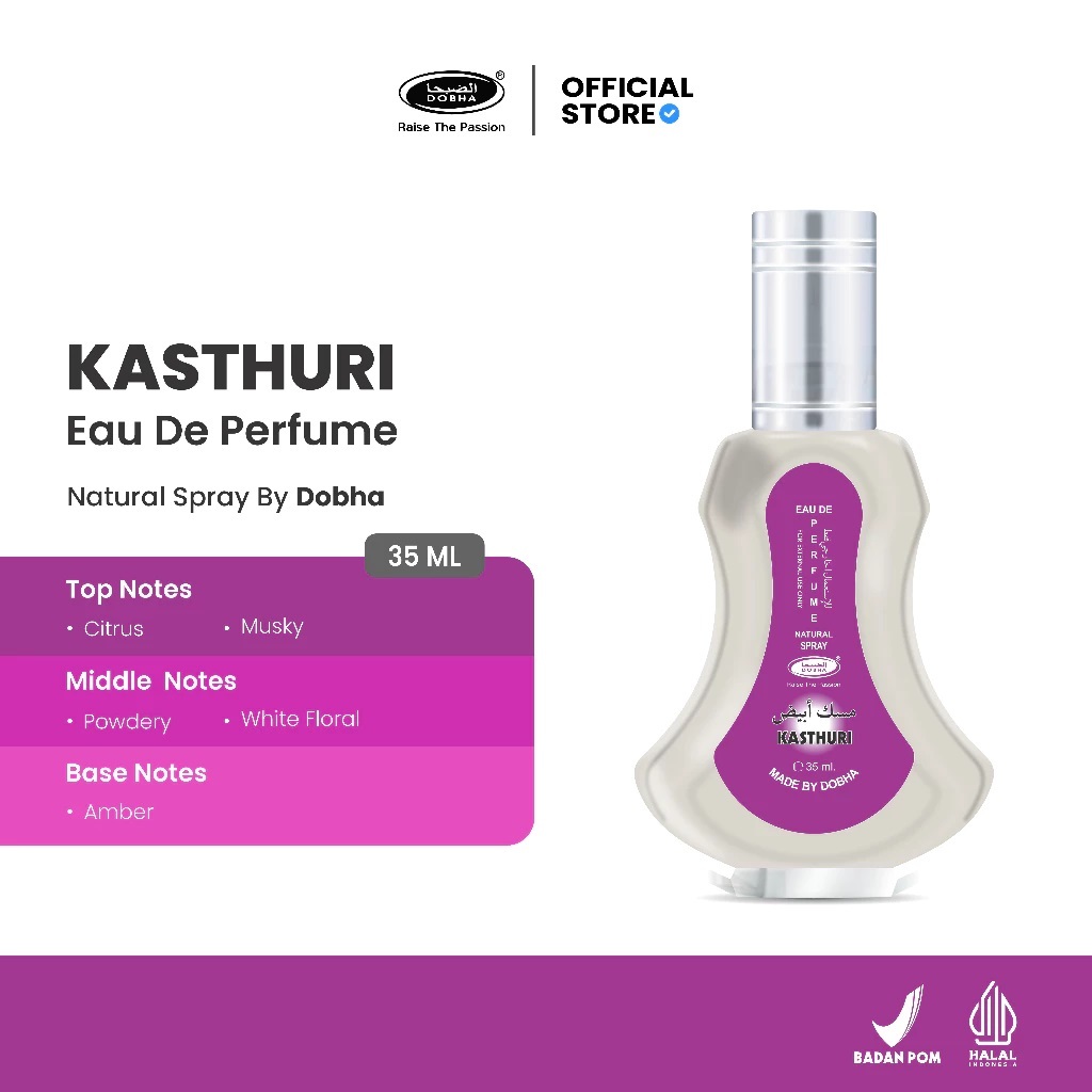 Jual Dobha Parfum KASTHURI - Parfum BPOM Halal Pria dan Wanita Wangi Tahan Lama (Unisex ...