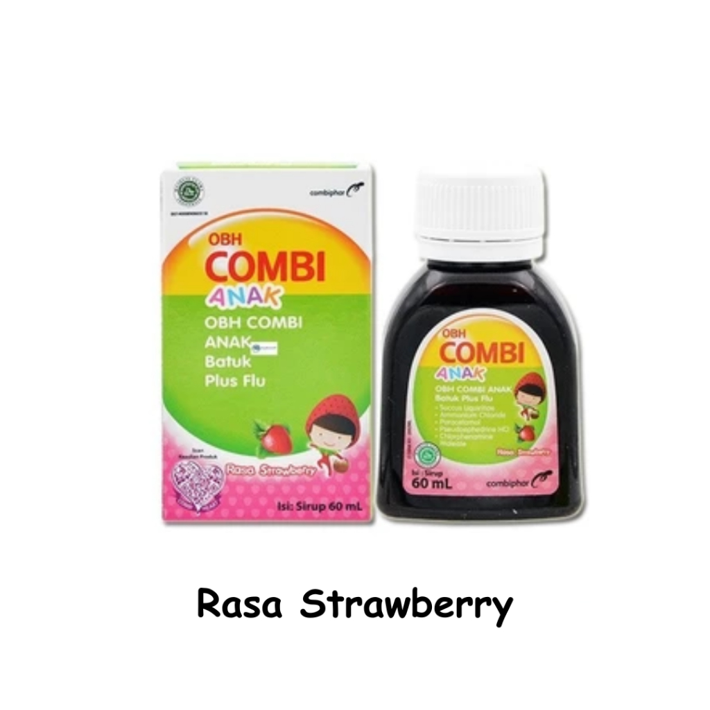 Jual OBH COMBI Anak Obat Batuk Plus Flu Strawberry 60 ml | Shopee Indonesia