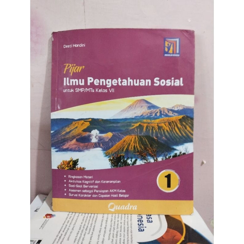 Jual buku pijar ips/ilmu pengetahuan sosial kelas 7/VII/1 smp mts quadra kurikulum merdeka ...