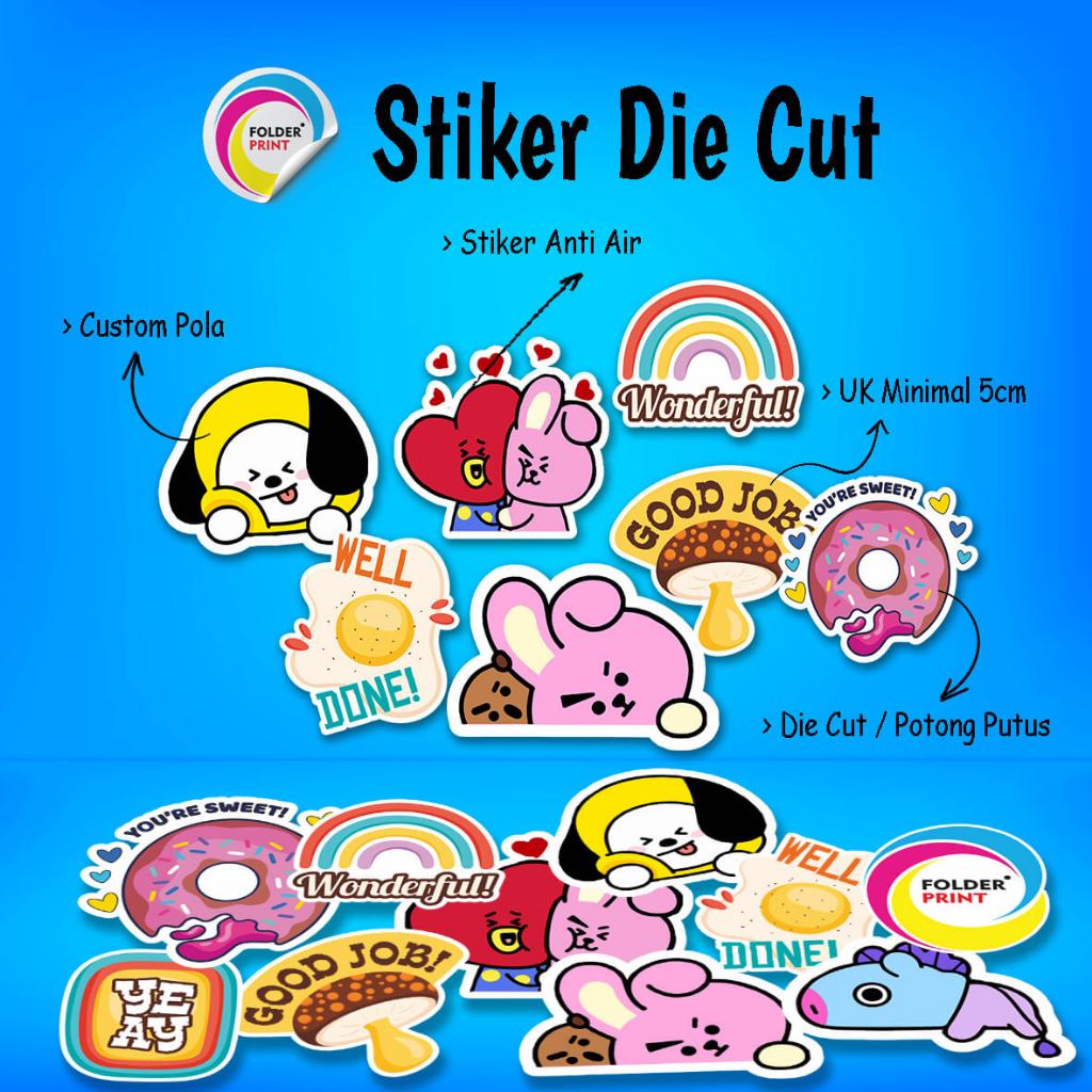Jual Stiker Die Cut Cutting Putus Custom Bentuk Pola | Shopee Indonesia
