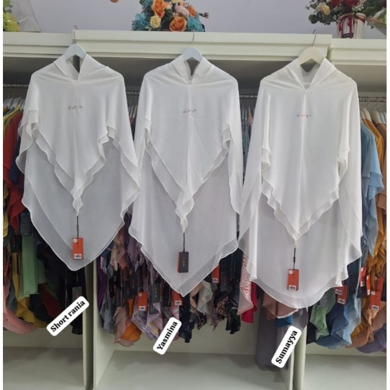 Jual Khimar Sisesa polos Broken White | Shopee Indonesia