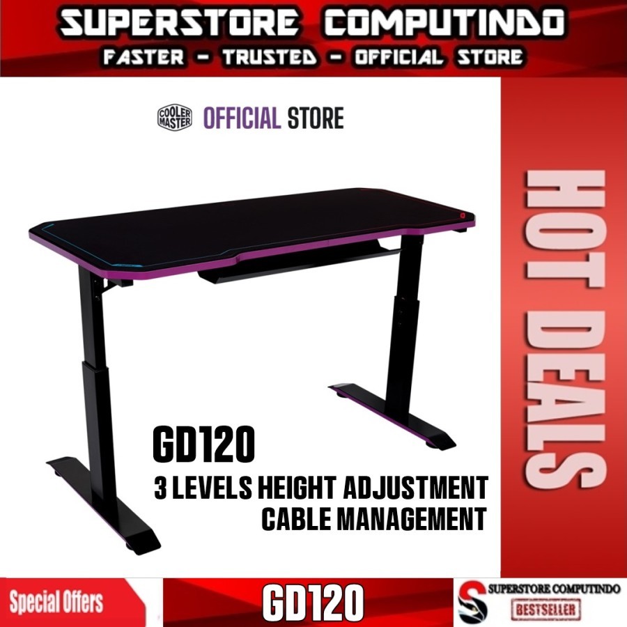 Jual Cooler Master GD120 Gaming Desk | Meja Gaming Cooler Master GD120 ...