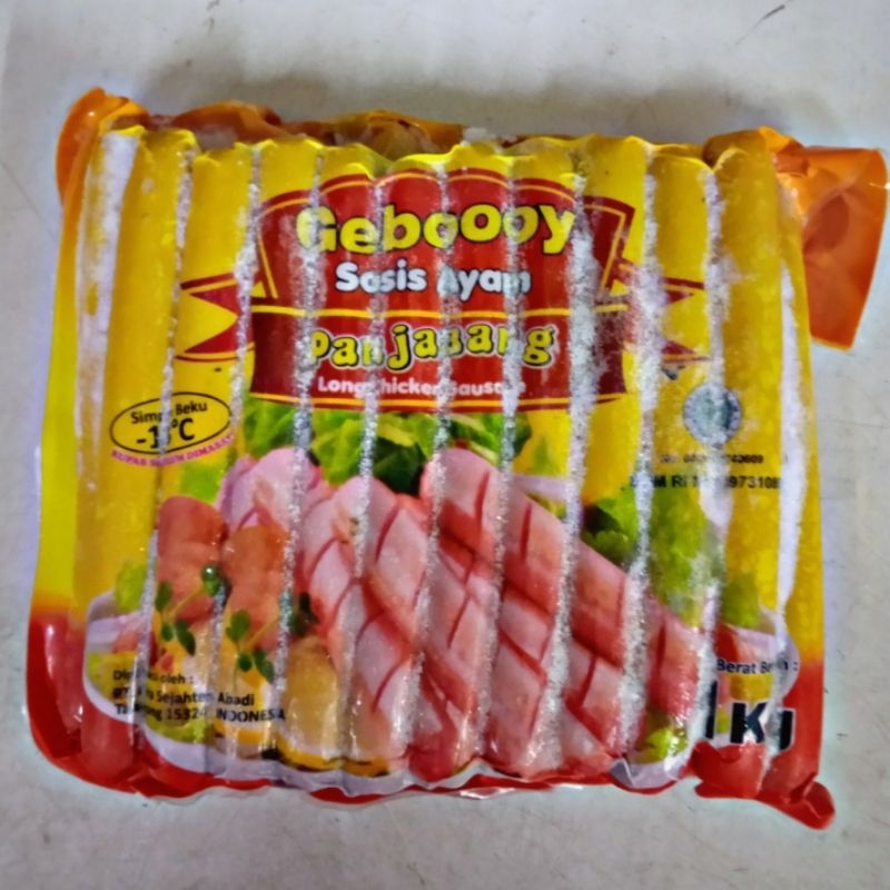 Jual Geboy Sosis Ayam Panjang Putih Isi 30pcs/1kg | Shopee Indonesia