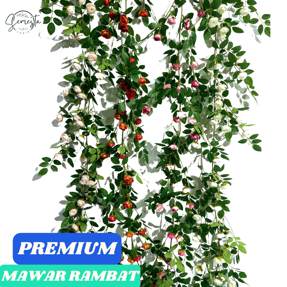Jual Bunga Mawar Rambat Panjang 180 cm Slinger Bunga Mawar Gantung ...