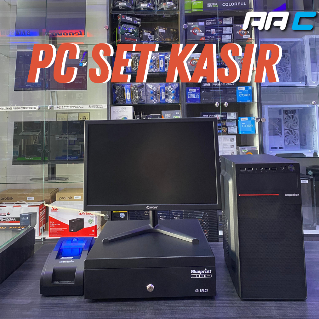 Jual PC RAKITAN KOMPUTER OFFICE KASIR TOKO MINIMARKET RETAIL LENGKAP FULLSET PROGRAM APLIKASI ...