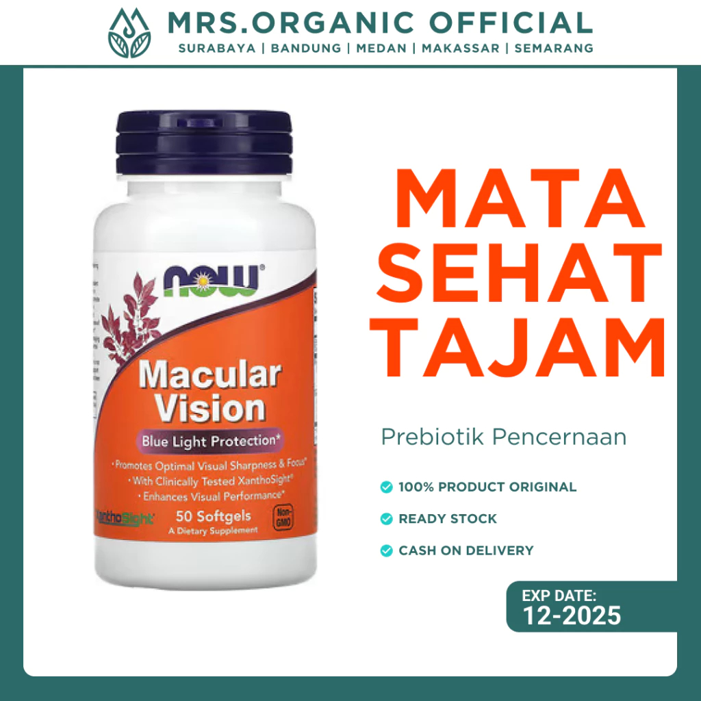 Jual NOW Foods Macular Vision – Perlindungan Mata Optimal dengan Lutein ...