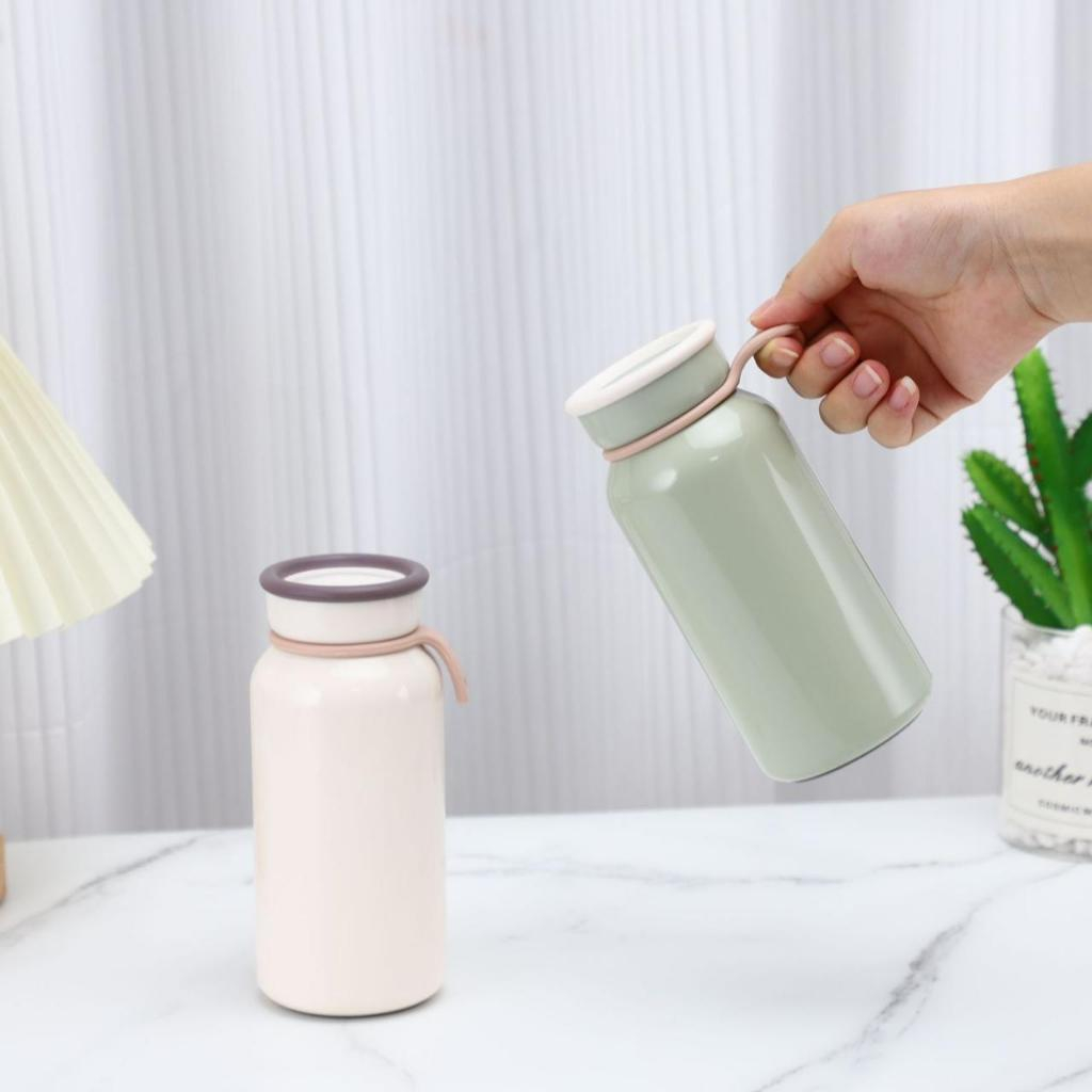 Jual TUMBLER MILK FREE HANDLE 400 ML - THERMOS MINI STAINLESS TAHAN ...