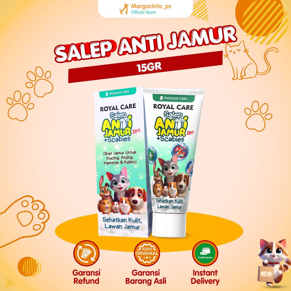 Jual Obat Untuk Kucing Anti Jamur Scabies ROYAL CARE SALEP ISI 15 GR ...