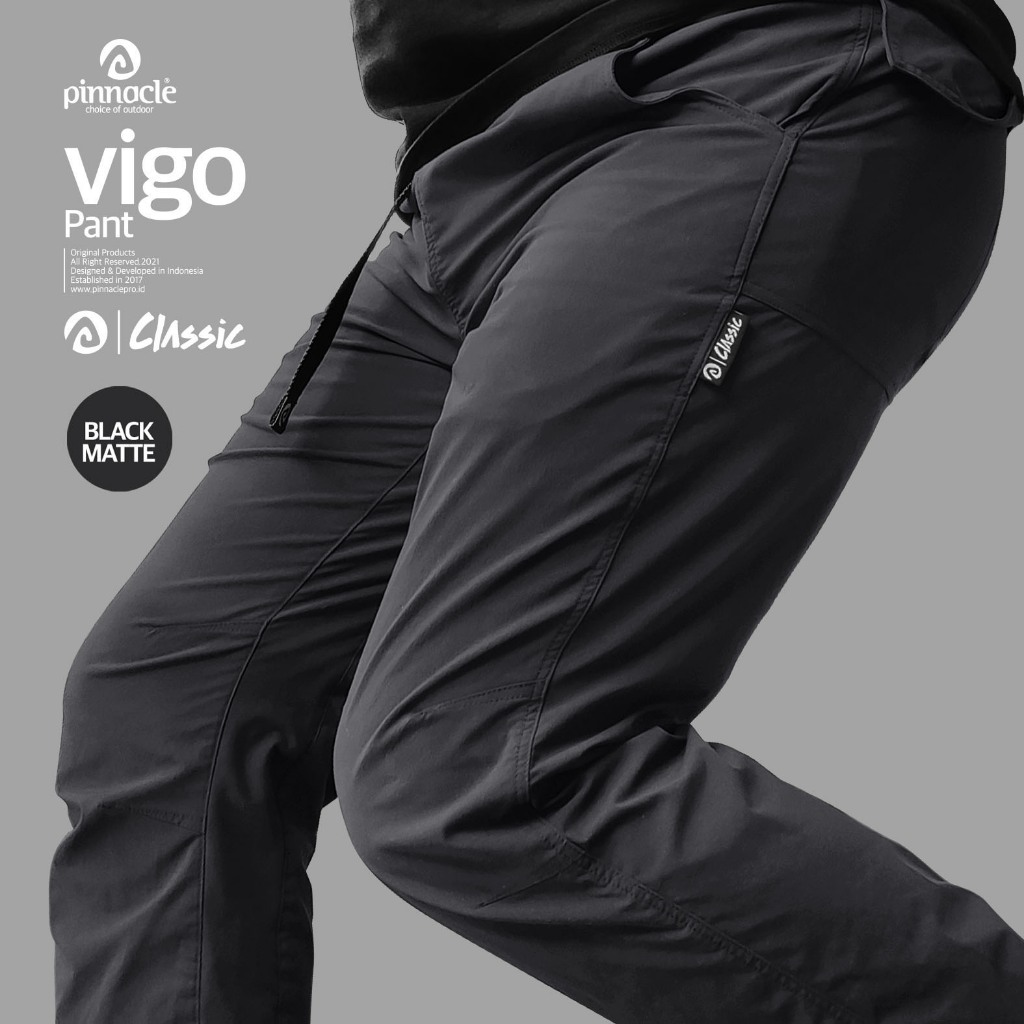 Jual Pinnacle Pro Official Vigo Classic Pant - Black Matte | Shopee ...