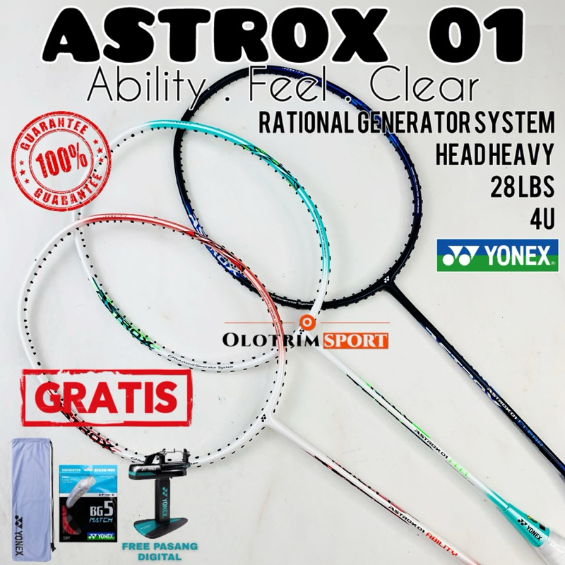 Jual Raket Badminton Yonex ASTROX 01 NANOFLARE 001 Ability/Feel/Clear 4U&5U ORIGINAL | Shopee ...