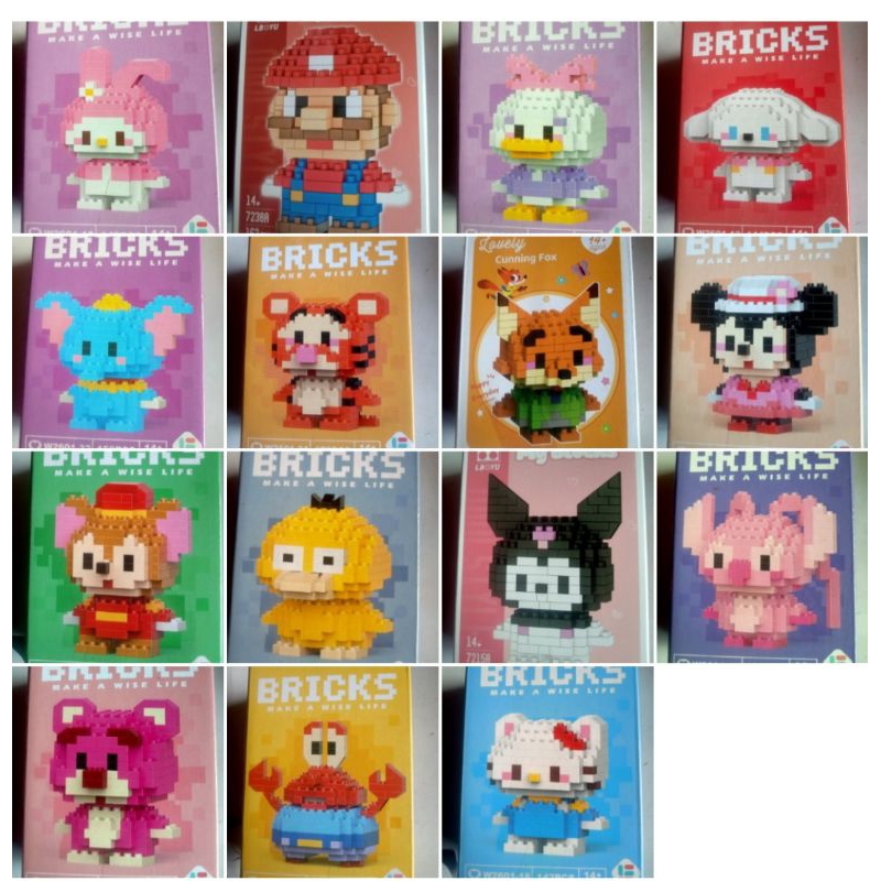 Jual Lego animal dan karakter kartun/Briks animal/Balok susun/Nano blok ...