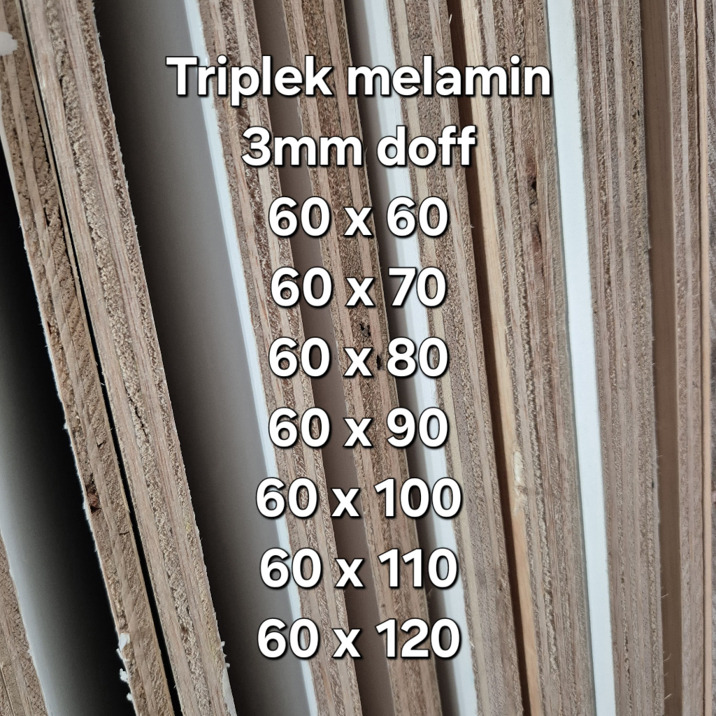 Jual Triplek melamin putih custom 3mm doff 1 sisi lebar 60 cm | Shopee ...