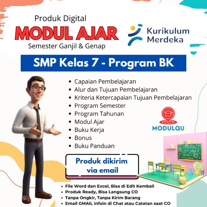 Jual Modul Program BK SMP Kelas 7 Kurikulum Merdeka | Shopee Indonesia