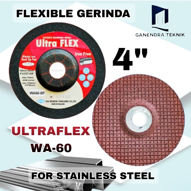 Jual Batu Gurinda Flexible ULTRAFLEX WA 60 4" x 2mm Stainless Steel ...