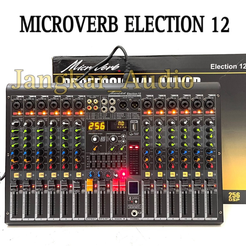 Jual Mixer Audio Microverb Election 12 Bluetooth 12 Channel MIXER ELCTION12 Mixing 12 Bagus ...