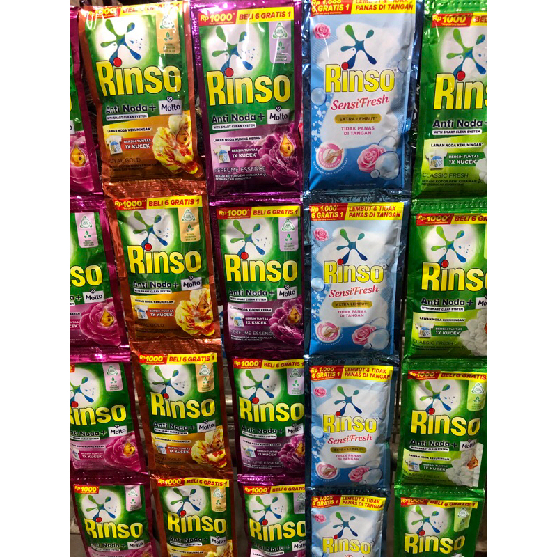 Jual Rinso cair sachet 1000 an 3 renceng*40 ml | 21 pcs | Shopee Indonesia