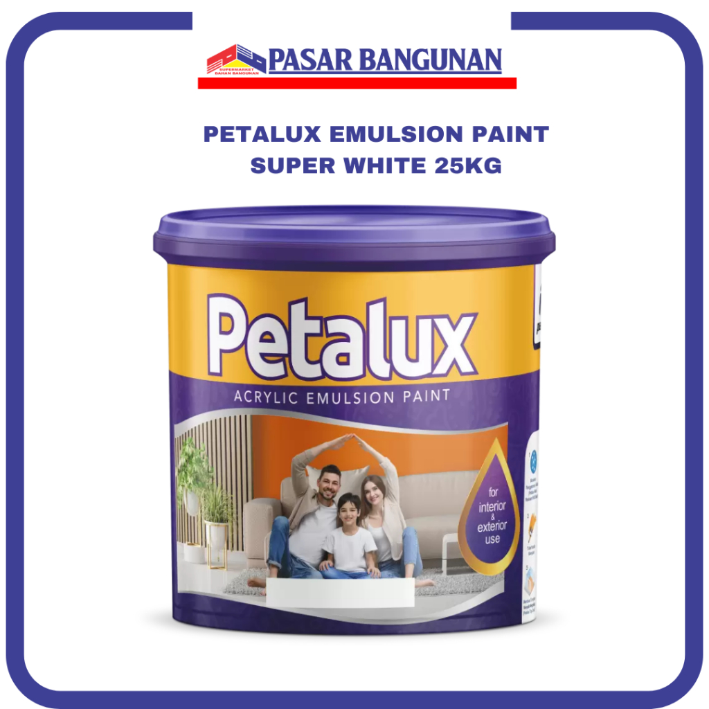 Jual PETALUX SW 25 KG ACRYLIC EMULSION PAINT PAIL SUPER WHITE | Shopee ...